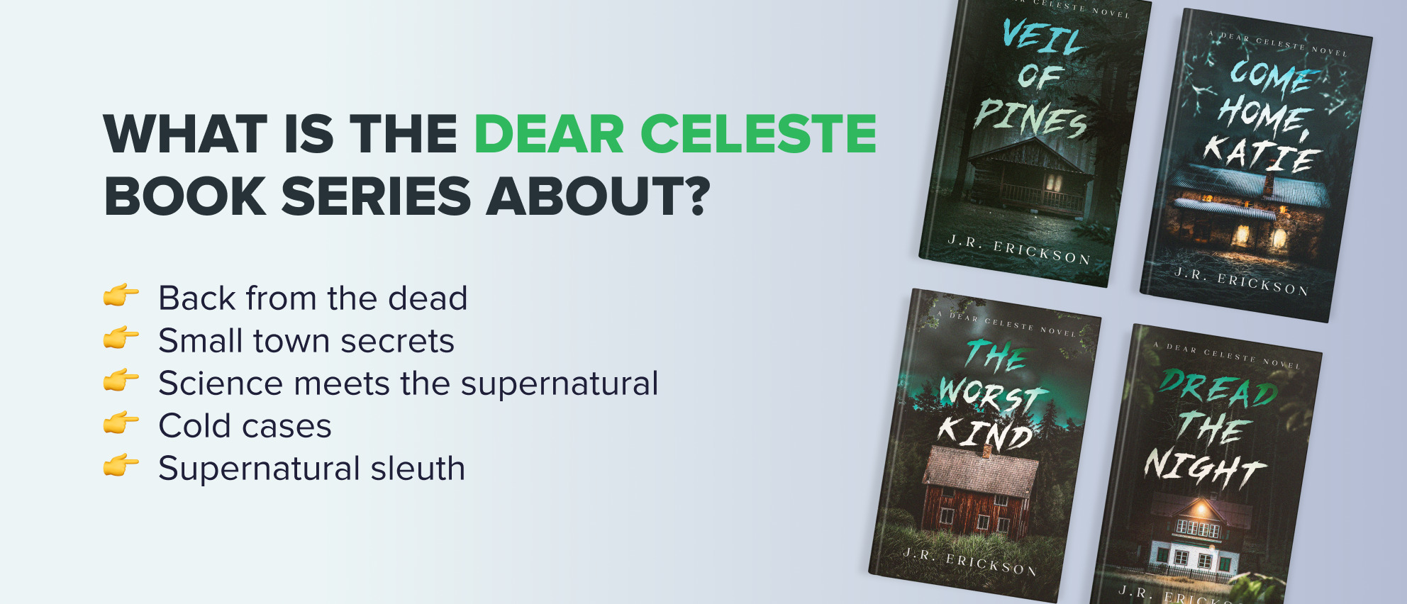 Series Book Cover Design for Dear Celeste by J.R. Erickson - MIBLART